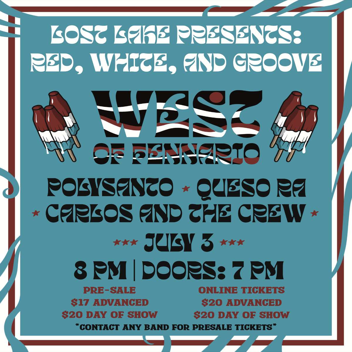 West of Fennario w/ Polysanto, Carlos and the Crew + Queso Ra | Lost Lake